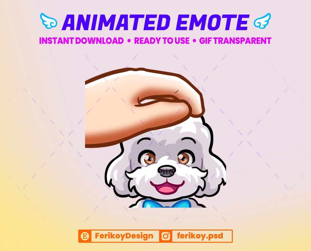 Touch Cute Poodle Puppies Animated Emote - Pet Poodles Dog - for Twitch ...