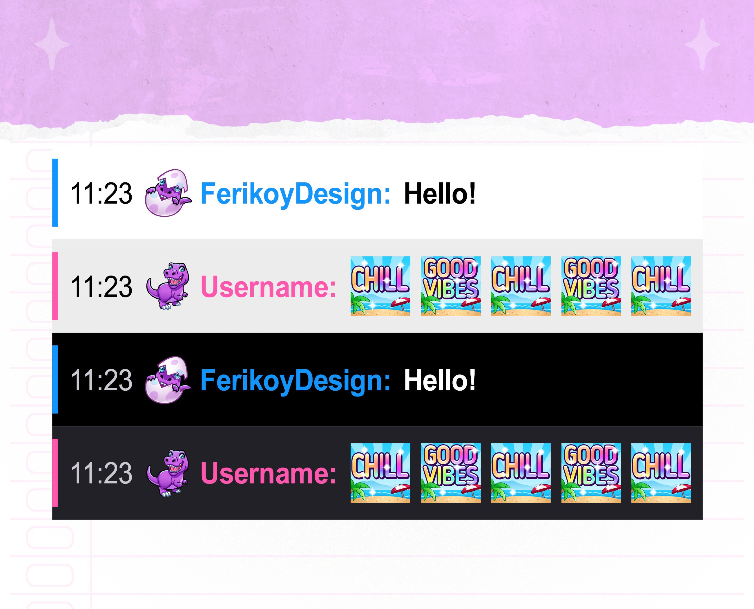 2x Good Vibes & Chill Stream Emotes Chill Custom Emotes Twitch Discord ...