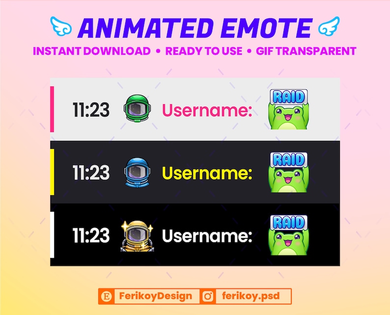 Raid Cute Frog Animated Emote - Raid Sign Froggy - for Twitch and ...