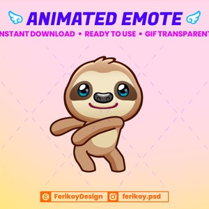 Cute Sloth Dance Animated Emote - Dancing Sloth - for Twitch and ...