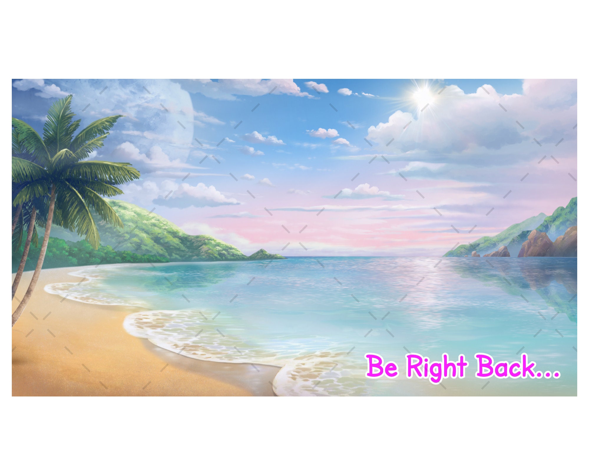 4x ANIMATED Stream Screens - Beach Landscape - View - Overlay | Twitch ...