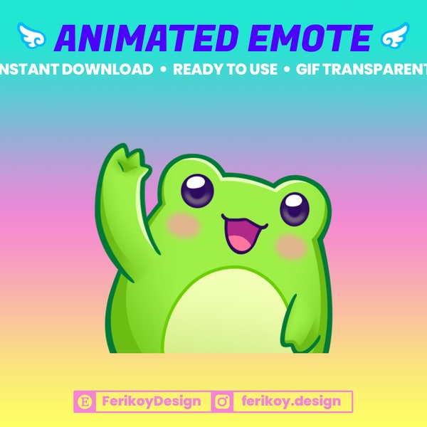 Twitch Frog Emote Waving - Etsy