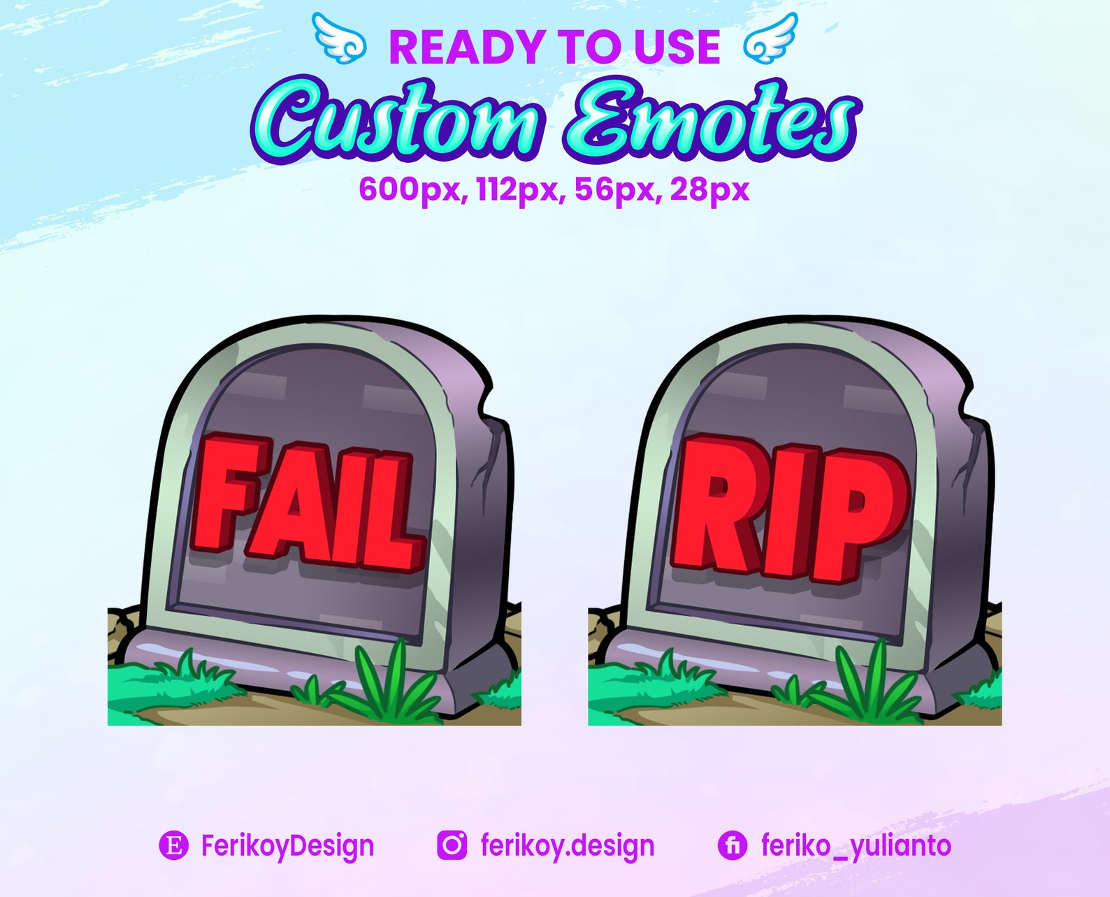 Stream Emotes Rip Stone Custom Emotes Twitch Discord Youtube Community ...