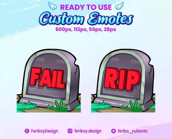 Stream Emotes Rip Stone Custom Emotes Twitch Discord - Etsy