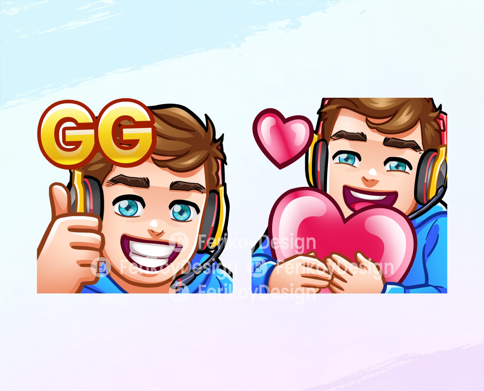 Stream Emotes Boy Emote Packs 1 Custom Emotes Twitch Discord Youtube ...