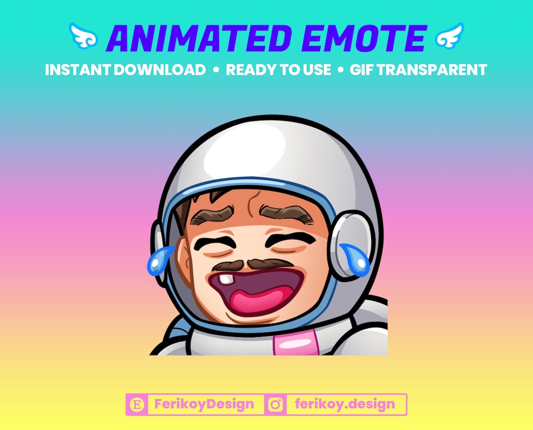 Kekw Astronaut Animated Emote - Laughing LOL Haha - for Twitch and ...