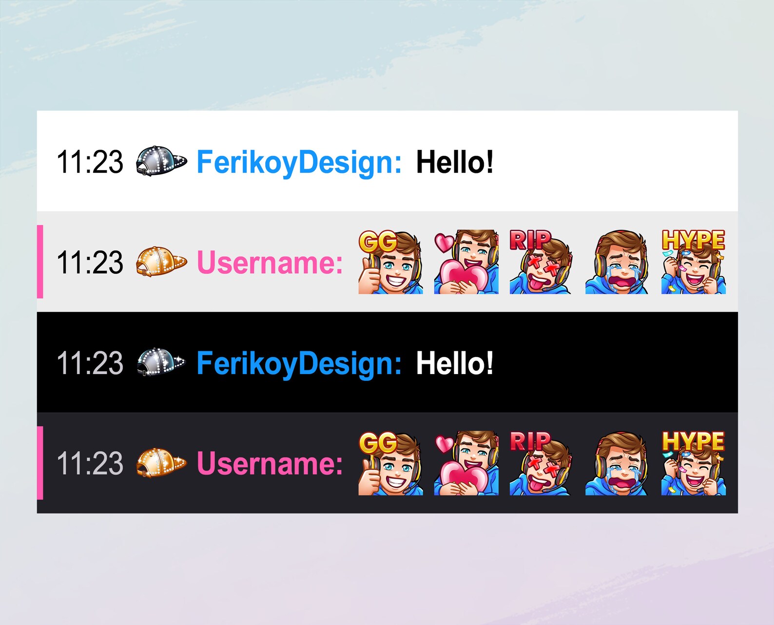 Stream Emotes Boy Emote Packs 1 Custom Emotes Twitch Discord Youtube ...