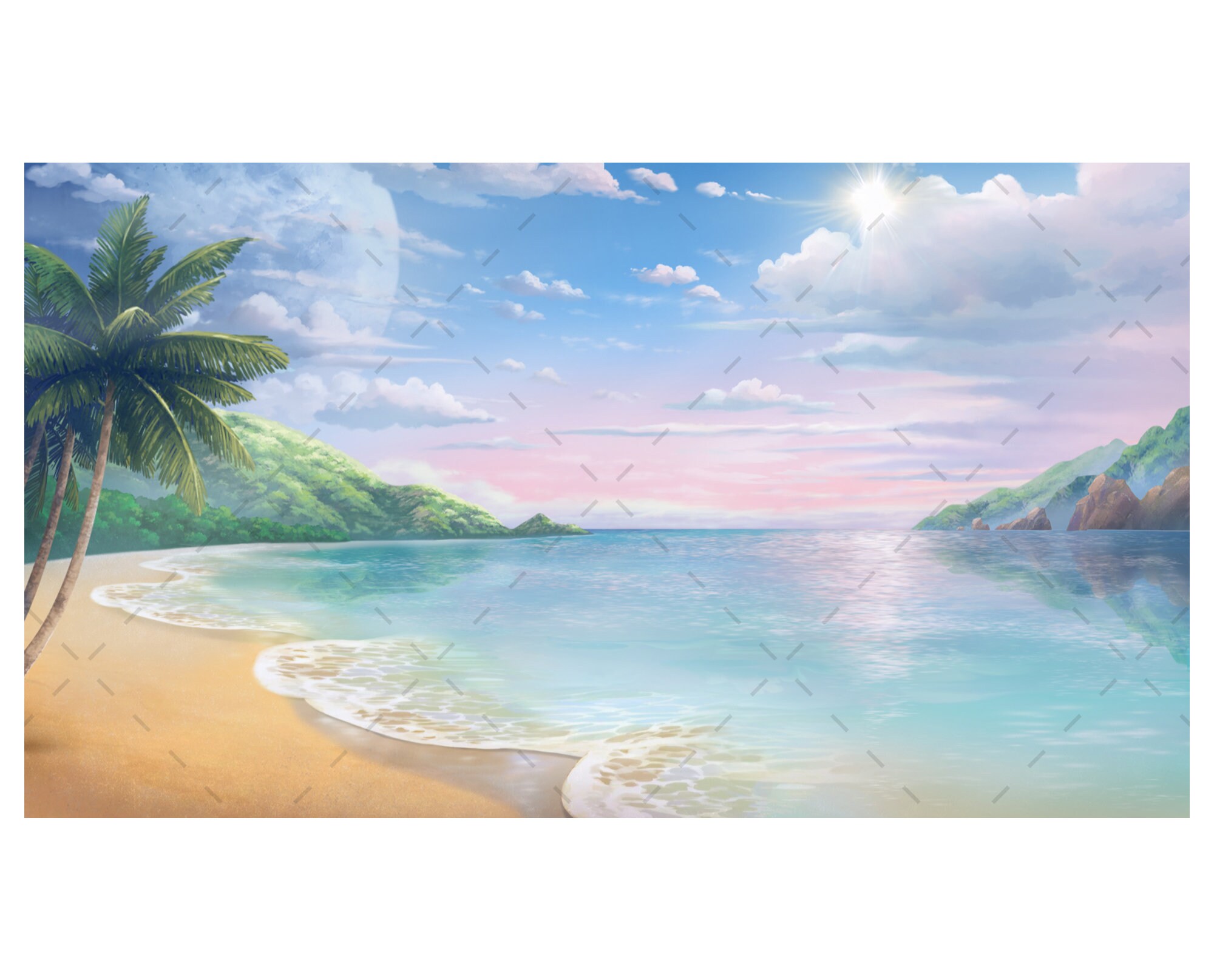 4x ANIMATED Stream Screens Beach Landscape View Overlay Twitch Starting ...