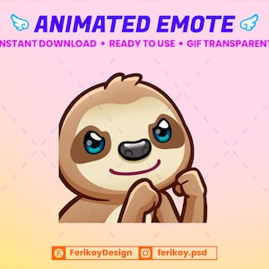 Boxing Fight Cute Sloth Animated Emote - Fighting Sloth Bear - for ...