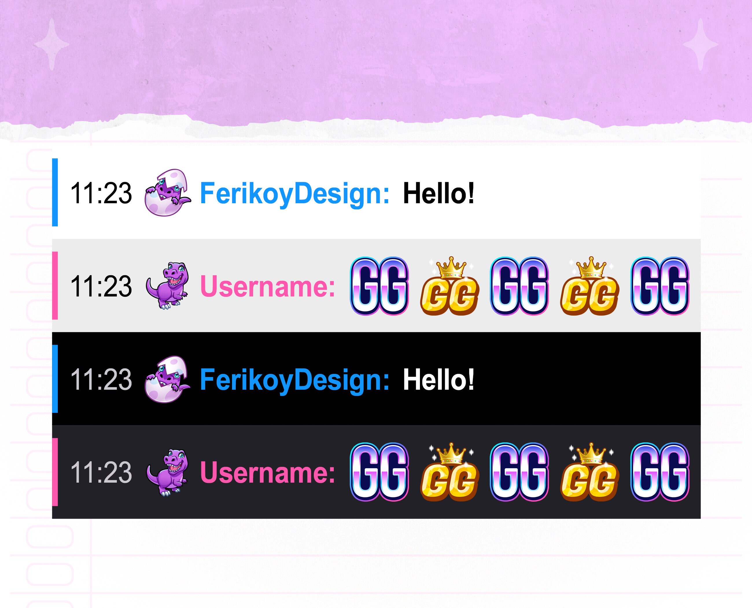 Stream Emotes GG Text Good Game 1 Custom Emotes Twitch Discord Youtube ...