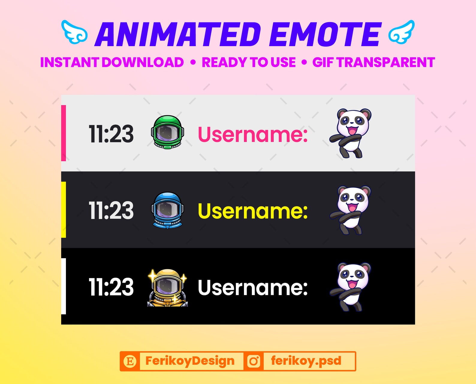 Cute Panda Dance Animated Emote Dancing Panda Bear for Twitch and ...