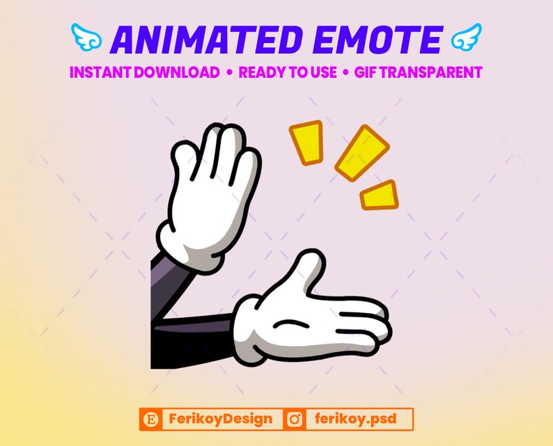 Retro Classic Clapping Hands Animated Emote Clap Clap Good Job for ...