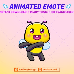 Cute Bee Dance Animated Emote - for Twitch and Discord (digital ...