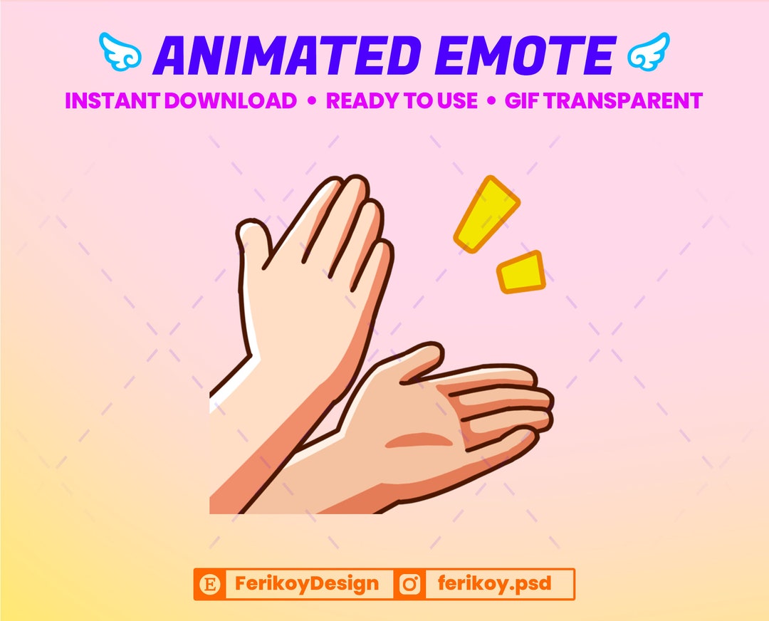 Clapping Hands Animated Emote - Clap Clap - Good Job - for Twitch and ...