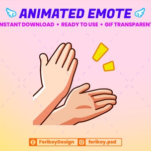 Animated Clapping Hands Emote – Twitch and Discord (GIF & PNG) - Etsy