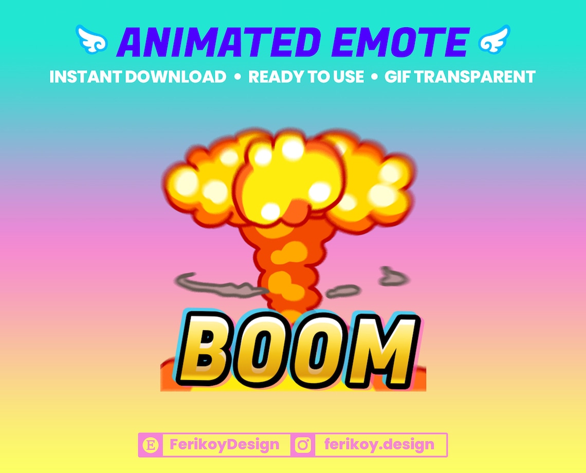Boom Animated Emote - Explosion - Blast Effect - for Twitch and Discord ...