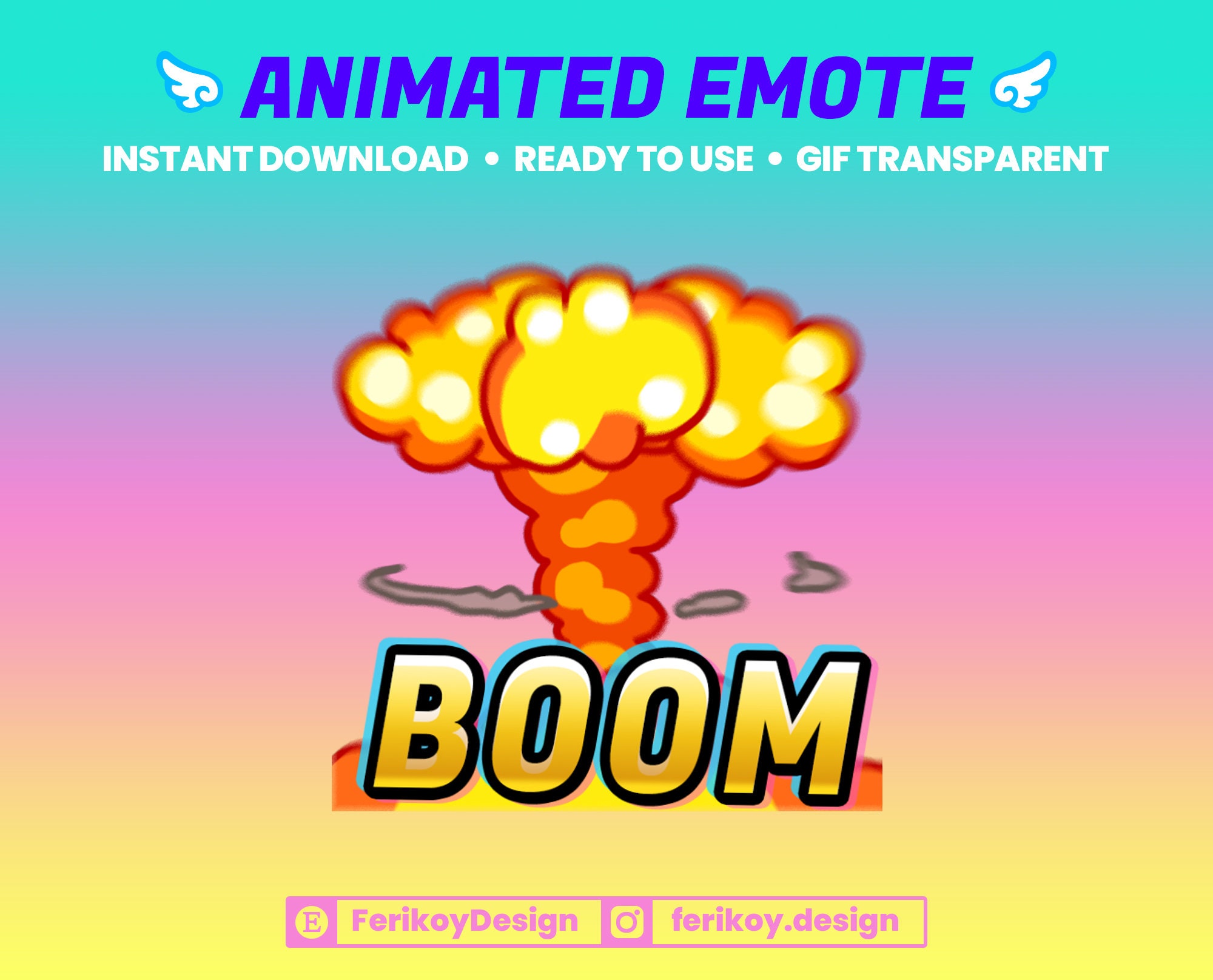 Boom Animated Emote - Explosion - Blast Effect - for Twitch and Discord ...