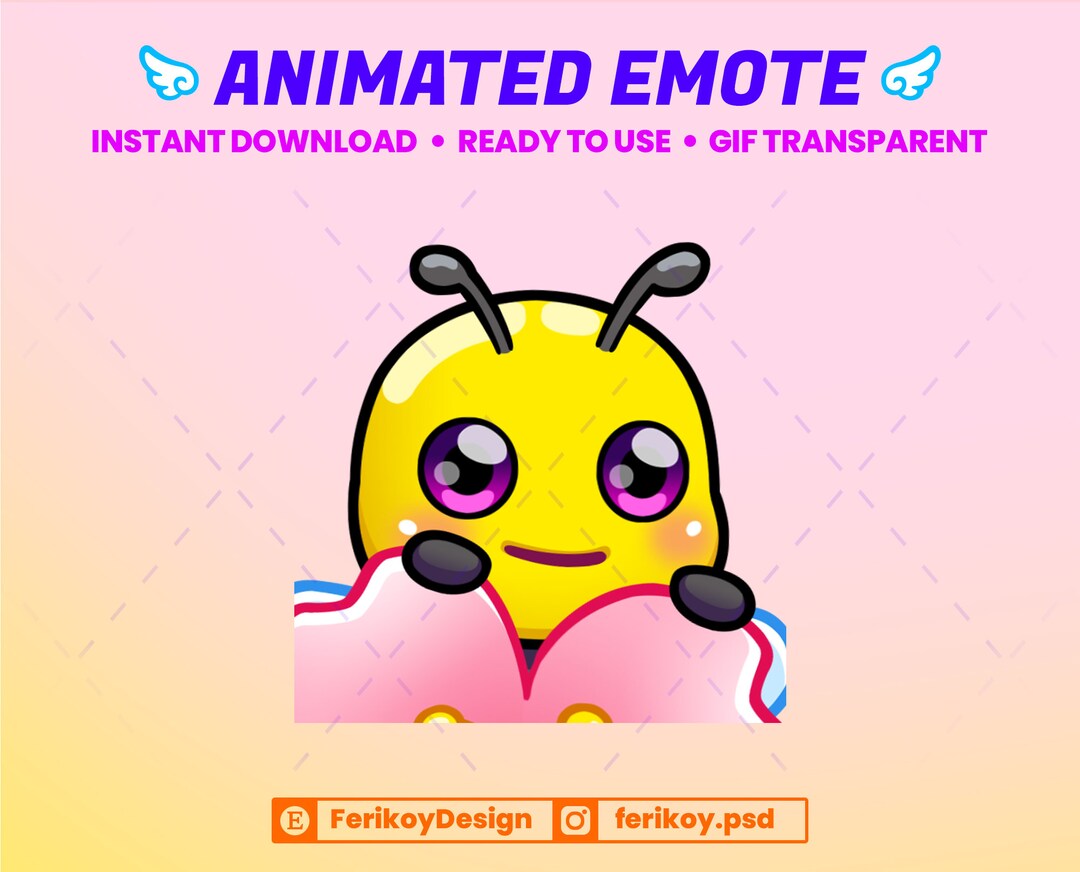 Cute Bee Lurk Animated Emote - Lurking Bee Wasp Hornet - for Twitch and ...