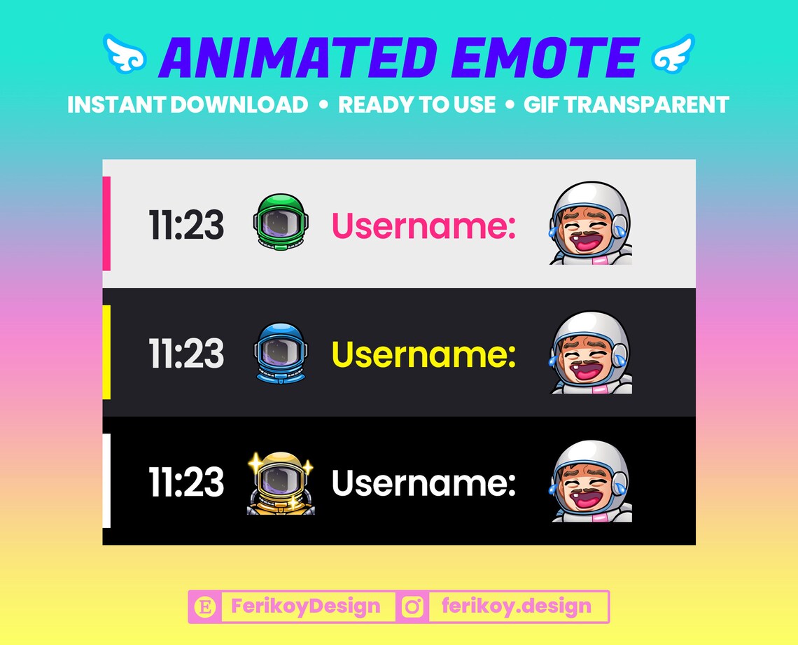 Kekw Astronaut Animated Emote Laughing LOL Haha for Twitch and Discord ...