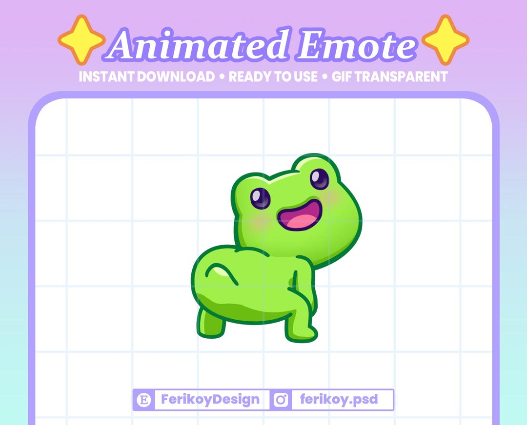 Twerk Frog Animated Emote | Twitch, Discord, Kick (GIF) - Etsy