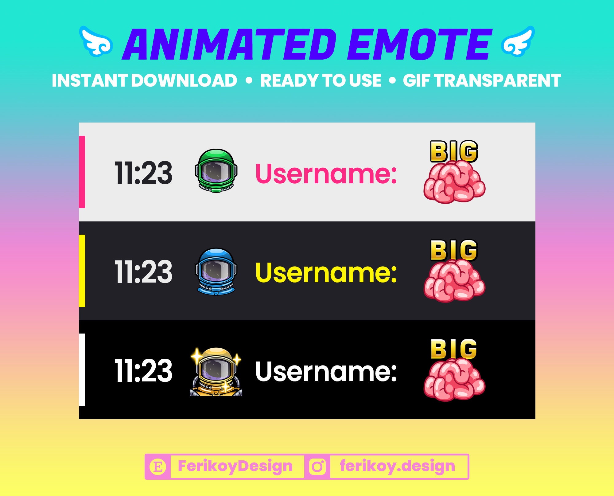 Big Brain Animated Emote Pink Brain for Twitch and Discord and More - Etsy