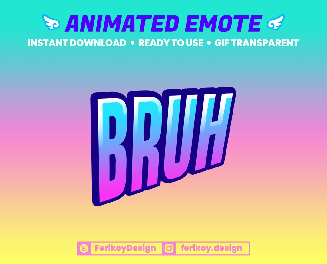 Bruh Animated Emote: Twitch & Discord Text Emote - Etsy