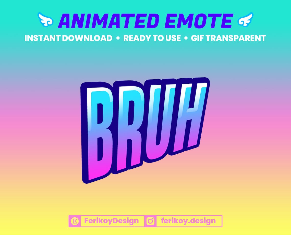 Bruh Animated Twitch Emote Animated Text Emote for Twitch and Discord ...
