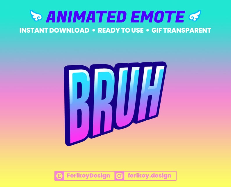 Bruh Animated Twitch Emote Animated Text Emote for Twitch and Discord ...