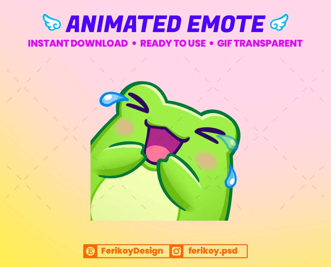 Lul Laugh Lol Cute Frog Animated Emote - for Twitch and Discord! (and ...