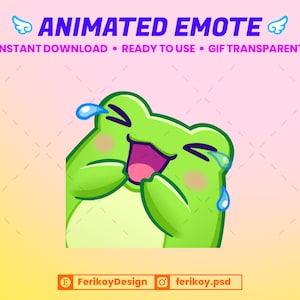 Lul Laugh Lol Cute Frog Animated Emote - for Twitch and Discord! (and ...