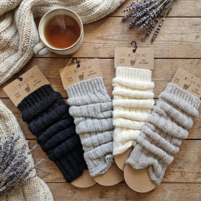Black Leg Warmers Alpaca - Etsy UK