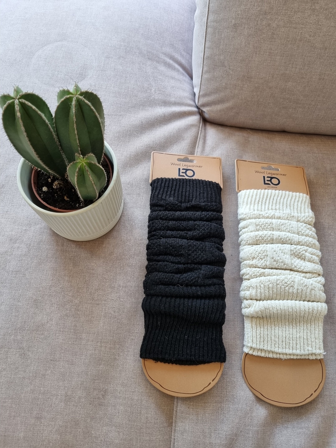 Leg Warmers, Natural Lambs Wool, Wool & Polyamide Blend, Ladies Knitted ...