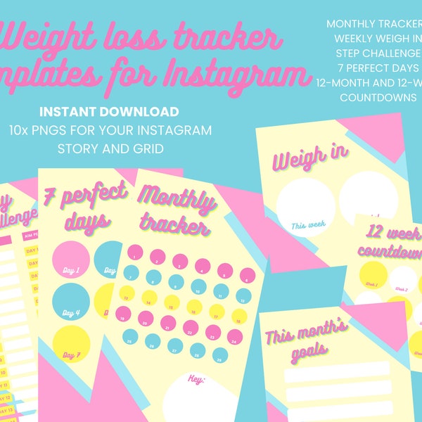 Weight Loss Challenge Template - Etsy