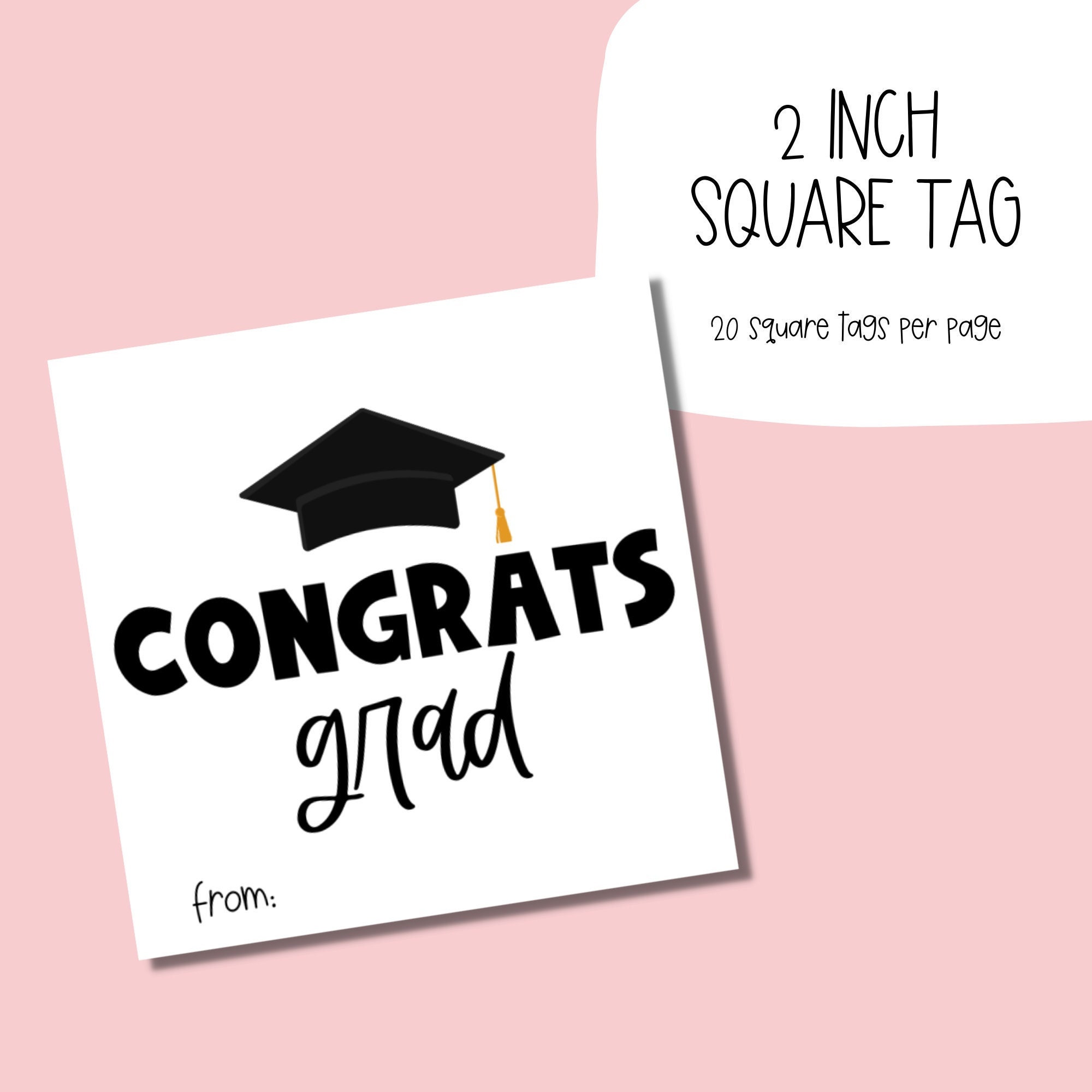Printable Graduation Tag, Mom, Congrats Grad, Digital Download, Cookie ...