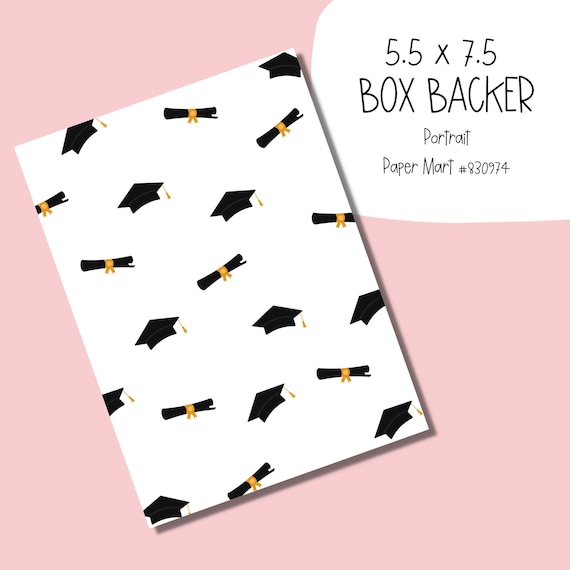 Printable Graduation Box Backer Digital Download 5.5x7.5 in | Etsy