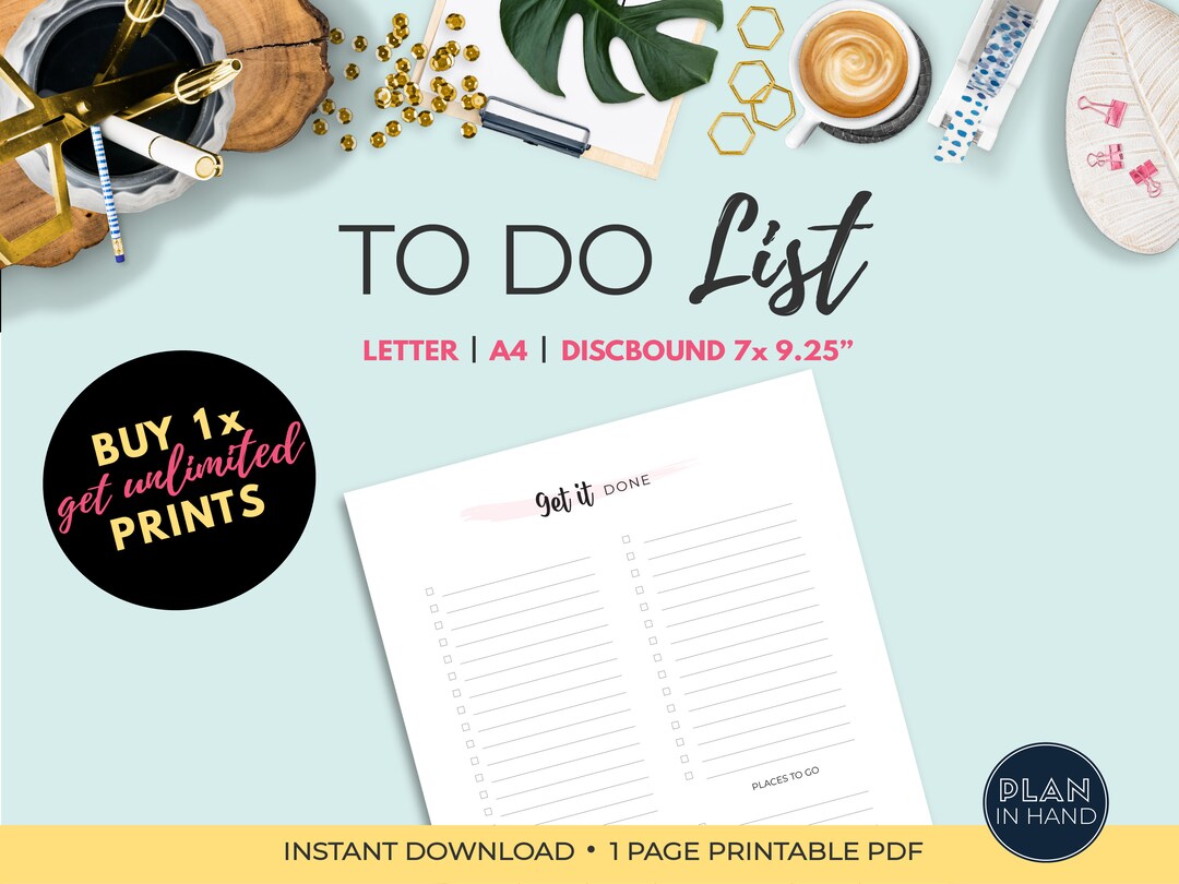 To Do List Printable to Do List Planner Page Digital to Do List PDF ...