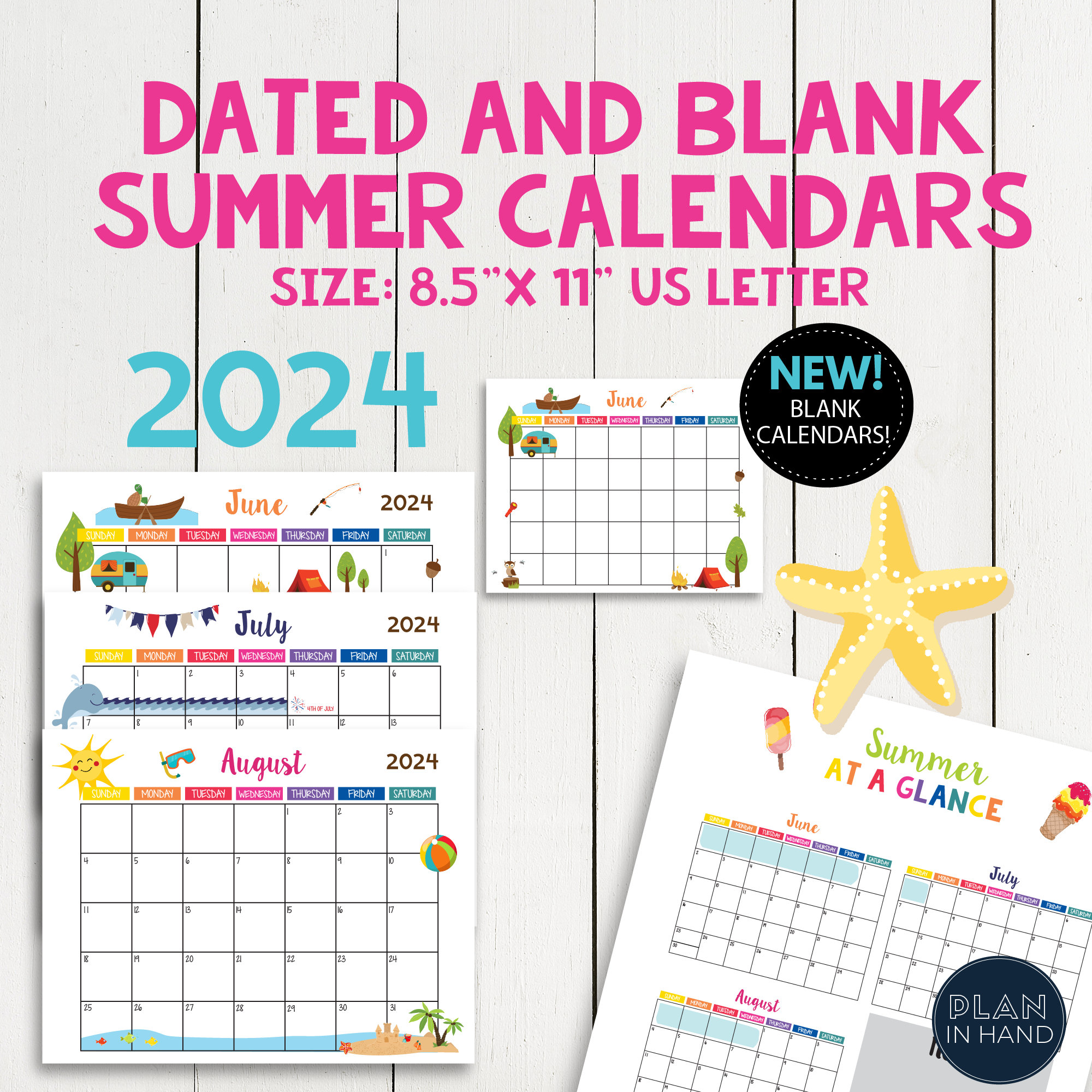 Summer Planner for Kids Printable 2024 Editable Activity Planner Summer ...