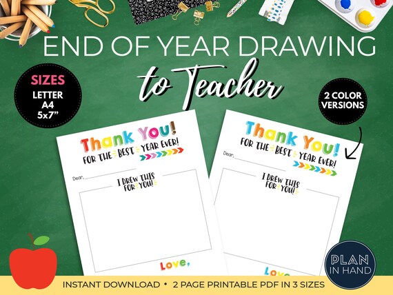 Teacher Gift Printable End of Year Teacher Gift End of Year - Etsy