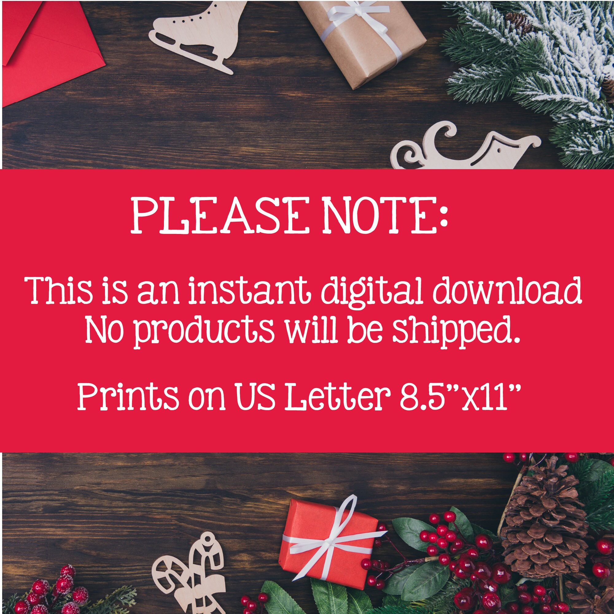 Christmas Planner Printable Santa List Santa Letter Gift Lift Christmas ...