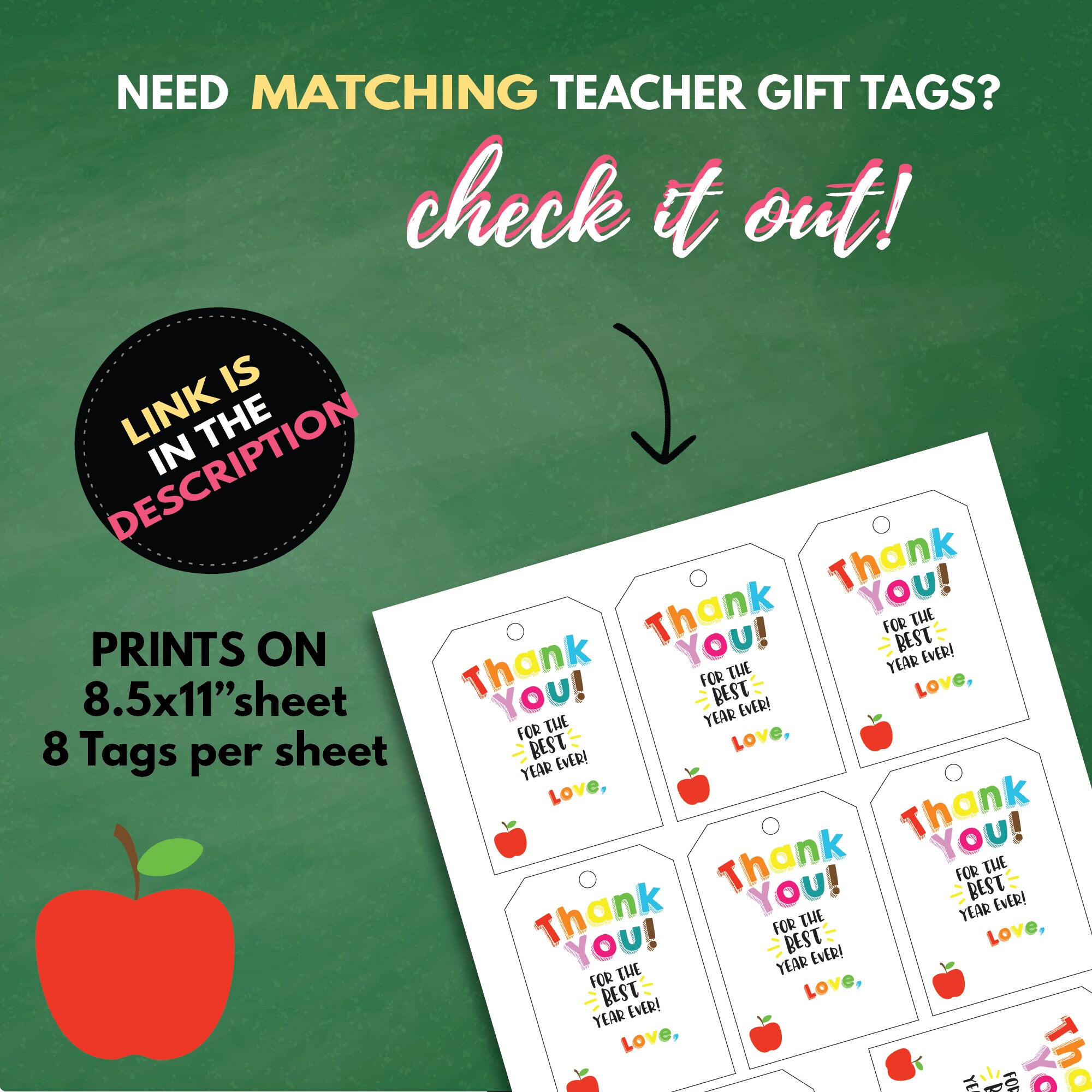 Teacher Appreciation Printable End of Year Teacher Gift End of Year ...