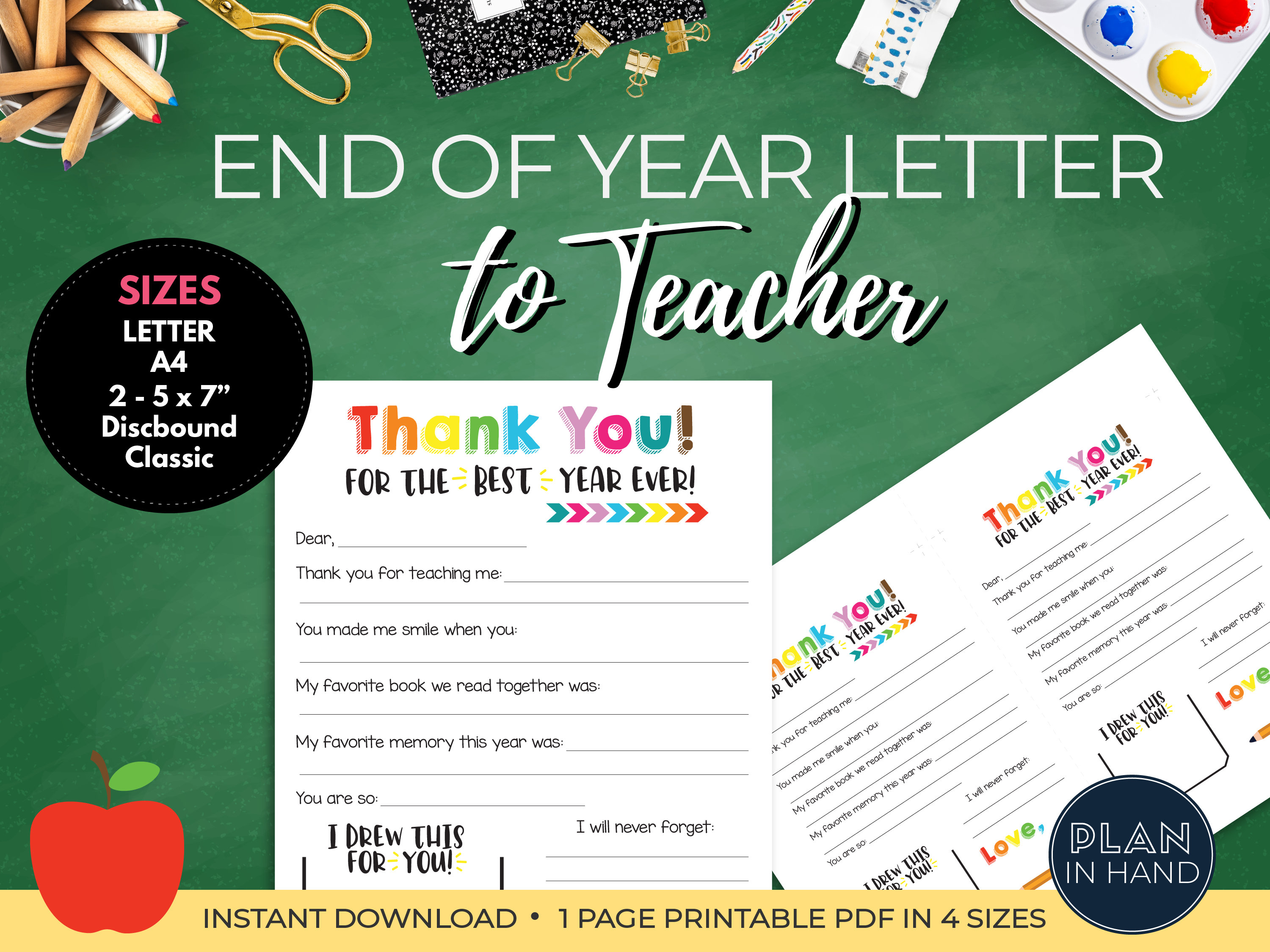 Teacher Appreciation Printable End of Year Teacher Gift End of Year ...