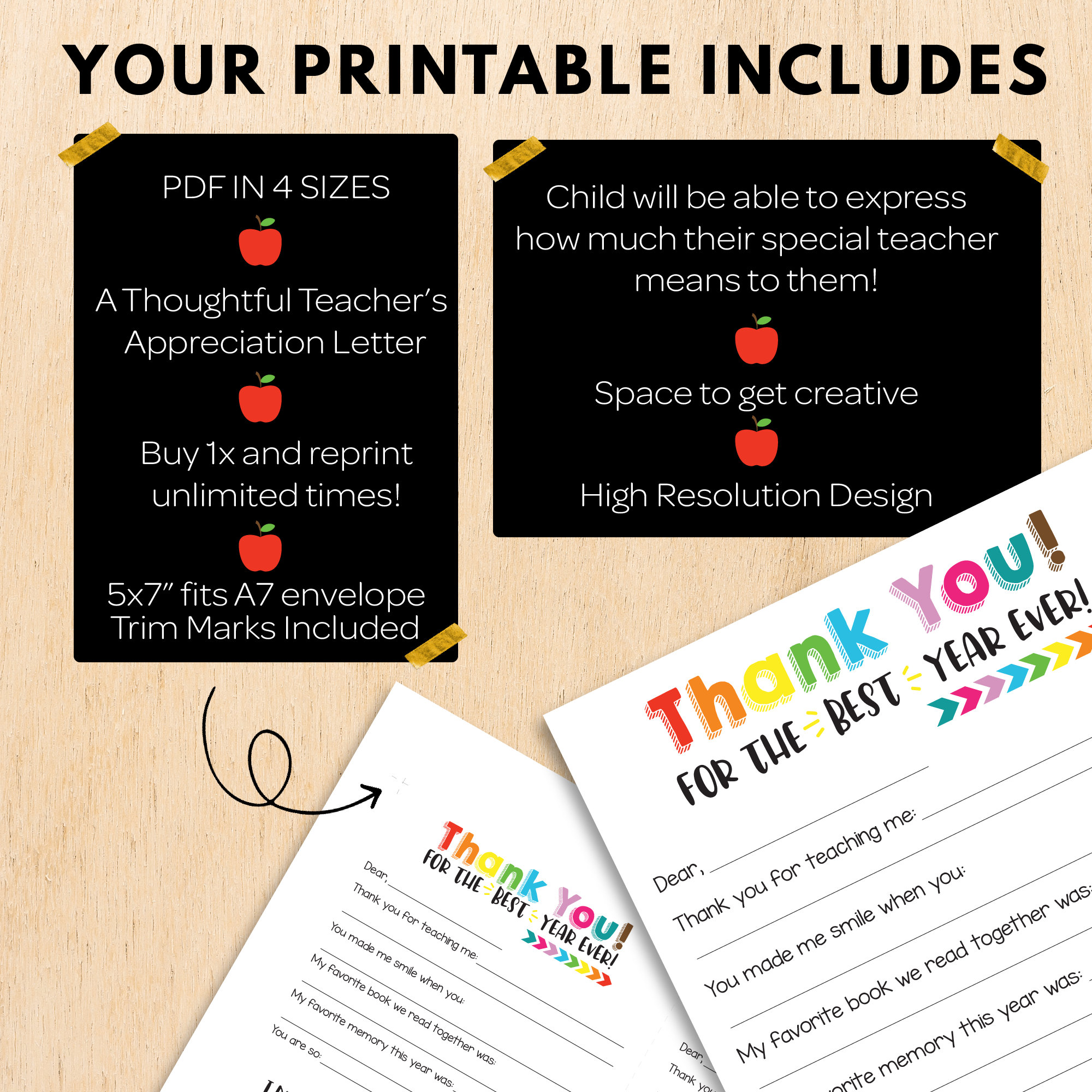 Teacher Appreciation Printable End of Year Teacher Gift End of Year ...