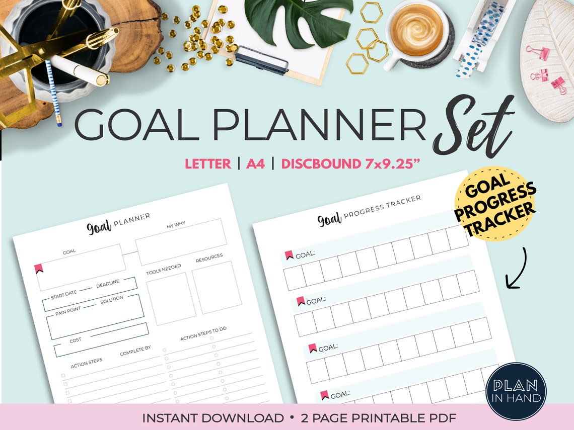 Goal Planner Printable Goal Progress Tracker Goal Tracker Goal - Etsy