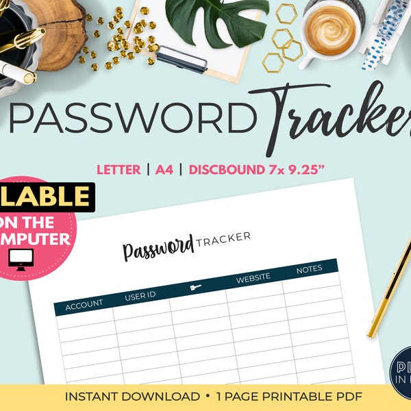 Password Organizer - Etsy