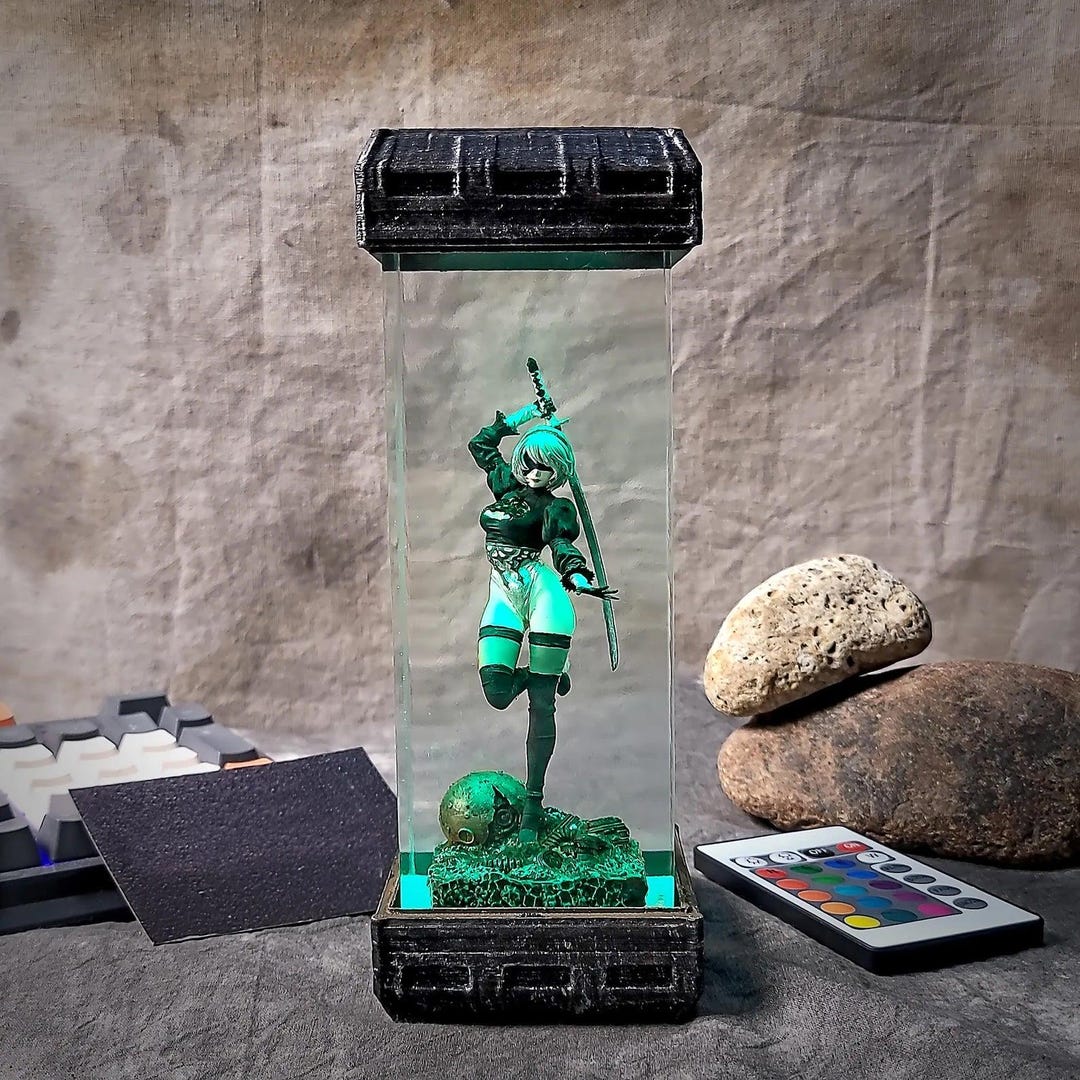 2B Ni.er Automata Diorama Epoxy Resin Lamp, Night Light, Resin Lamp ...
