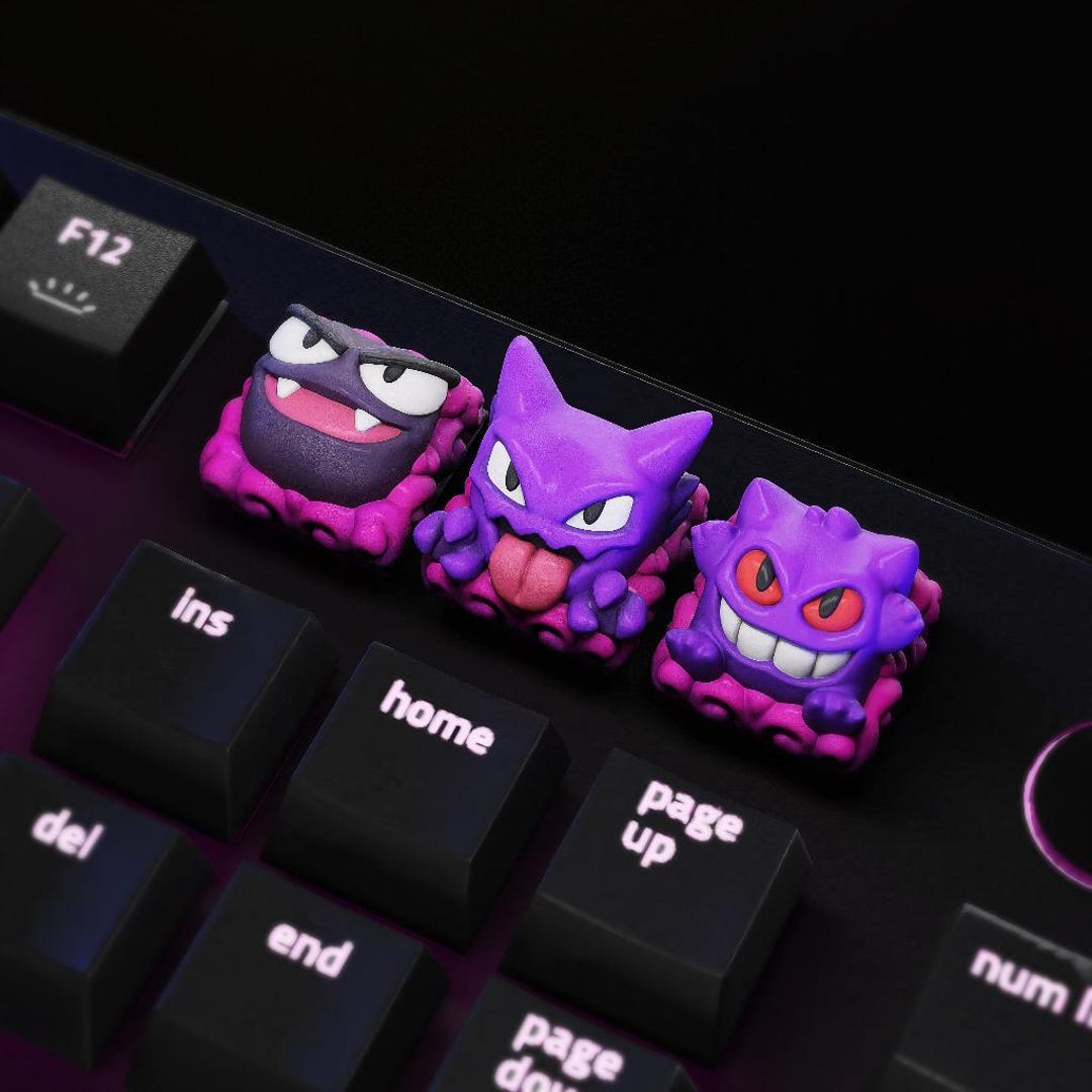Custom CREEPY GENGAR Artisan Keycap Custom Keycaps Art Decor Resin ...