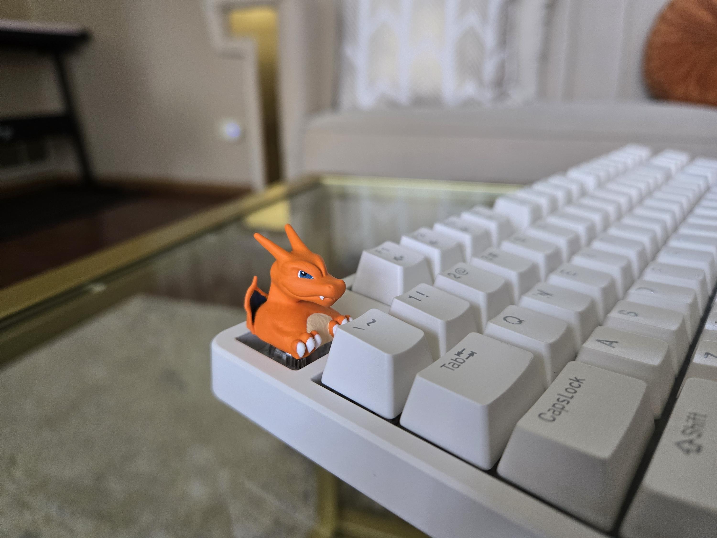 Anime Chari.zard Keycap - Hand Painted Keycap Designs, Mechanical ...
