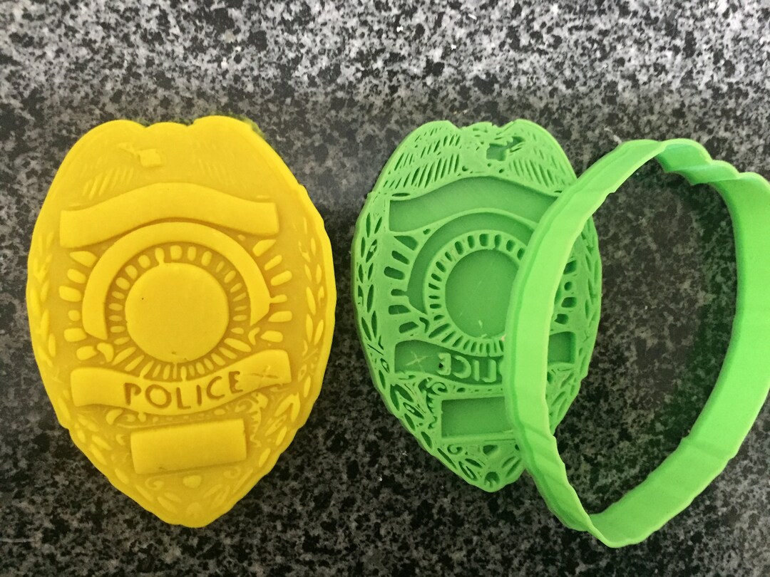 Police Badge 02 Cookie Cutter Embosser - Etsy
