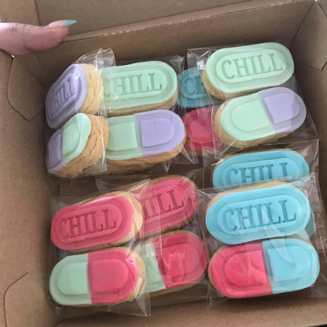 Chill Pill Capsule Cookie Cutter Embosser - Etsy