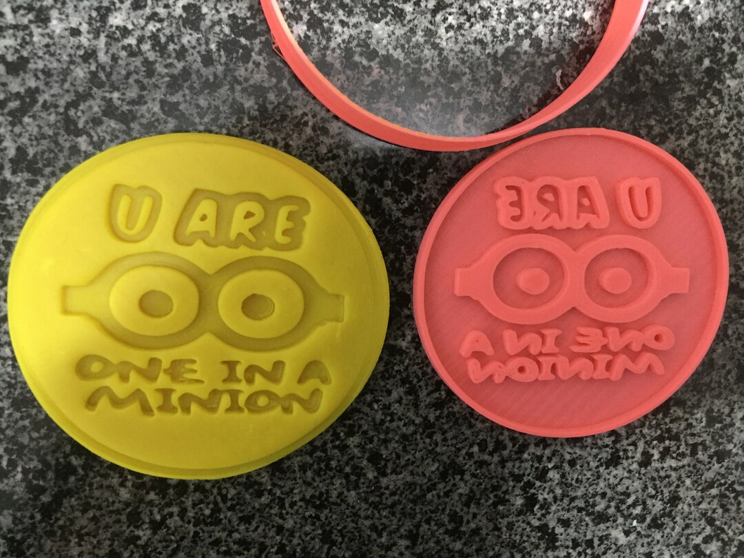 One in a Minion Cookie Cutter Embosser - Etsy